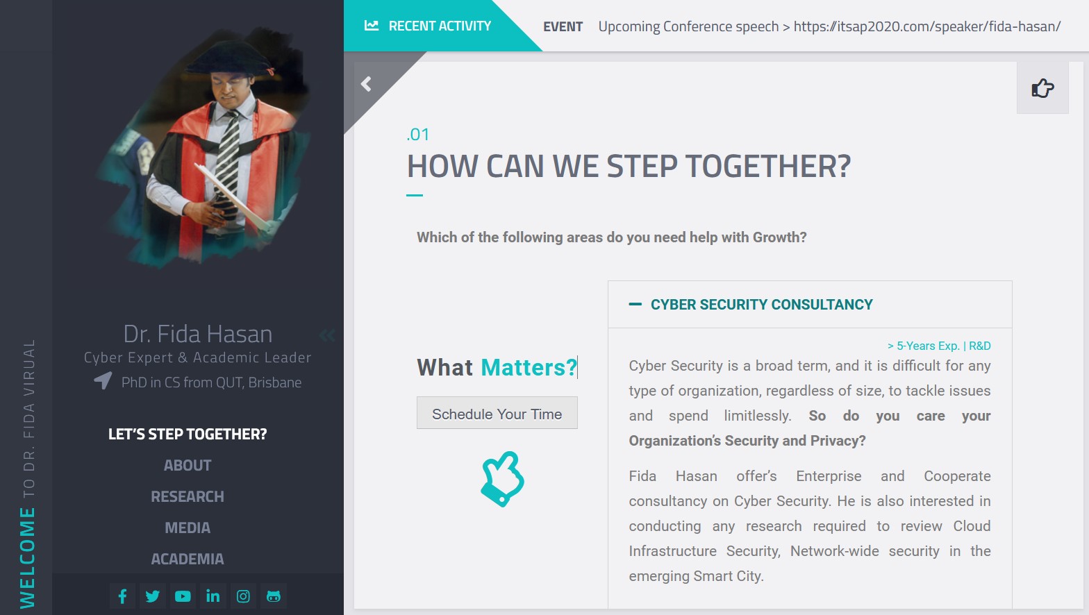 Fida Hasan - Cyber Expert | Academic | Speaker